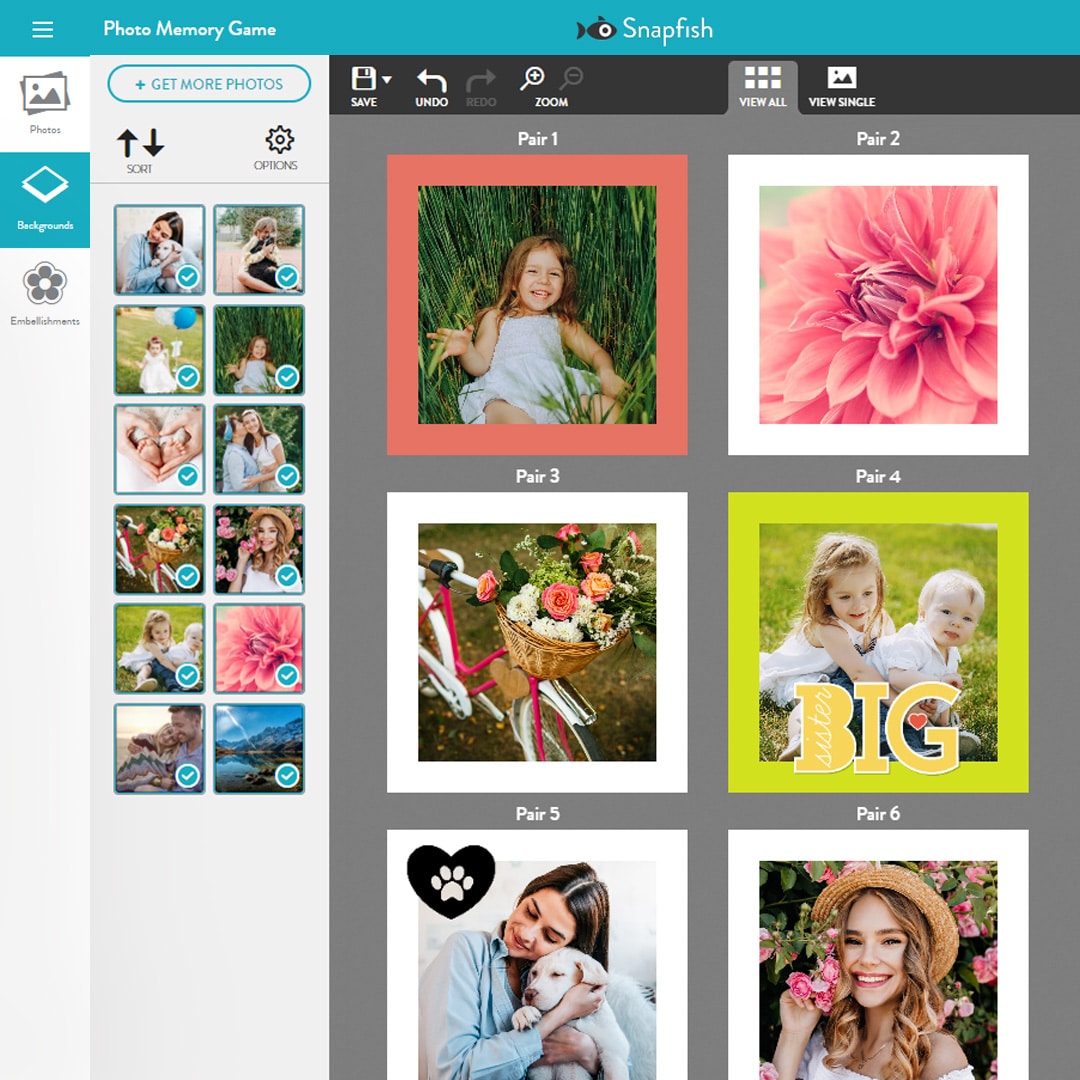 Create Fun Memory Game With Camera Pictures | Snapfish IE