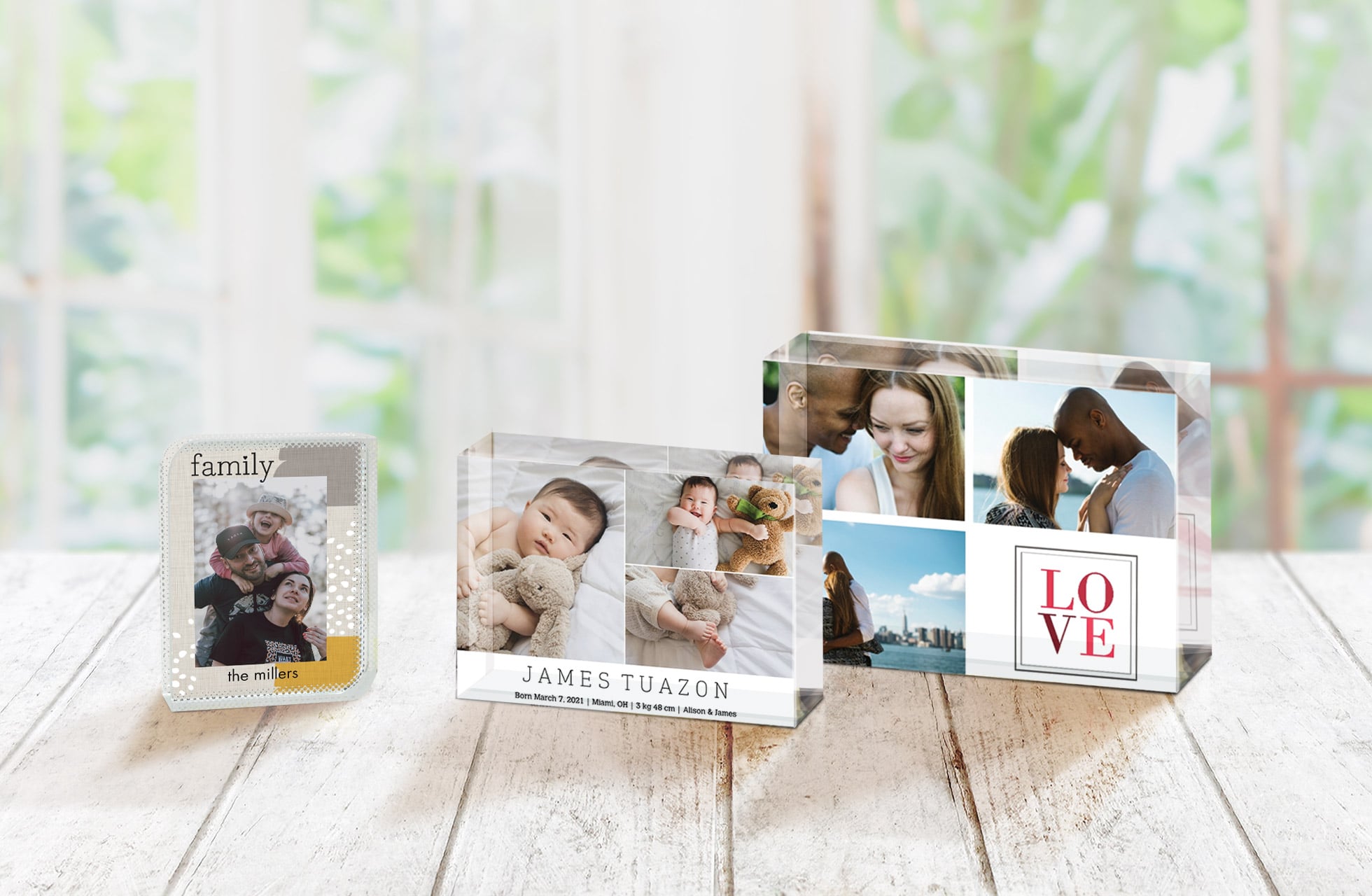 New Glass Photo Block Table-top Decor | Snapfish IE