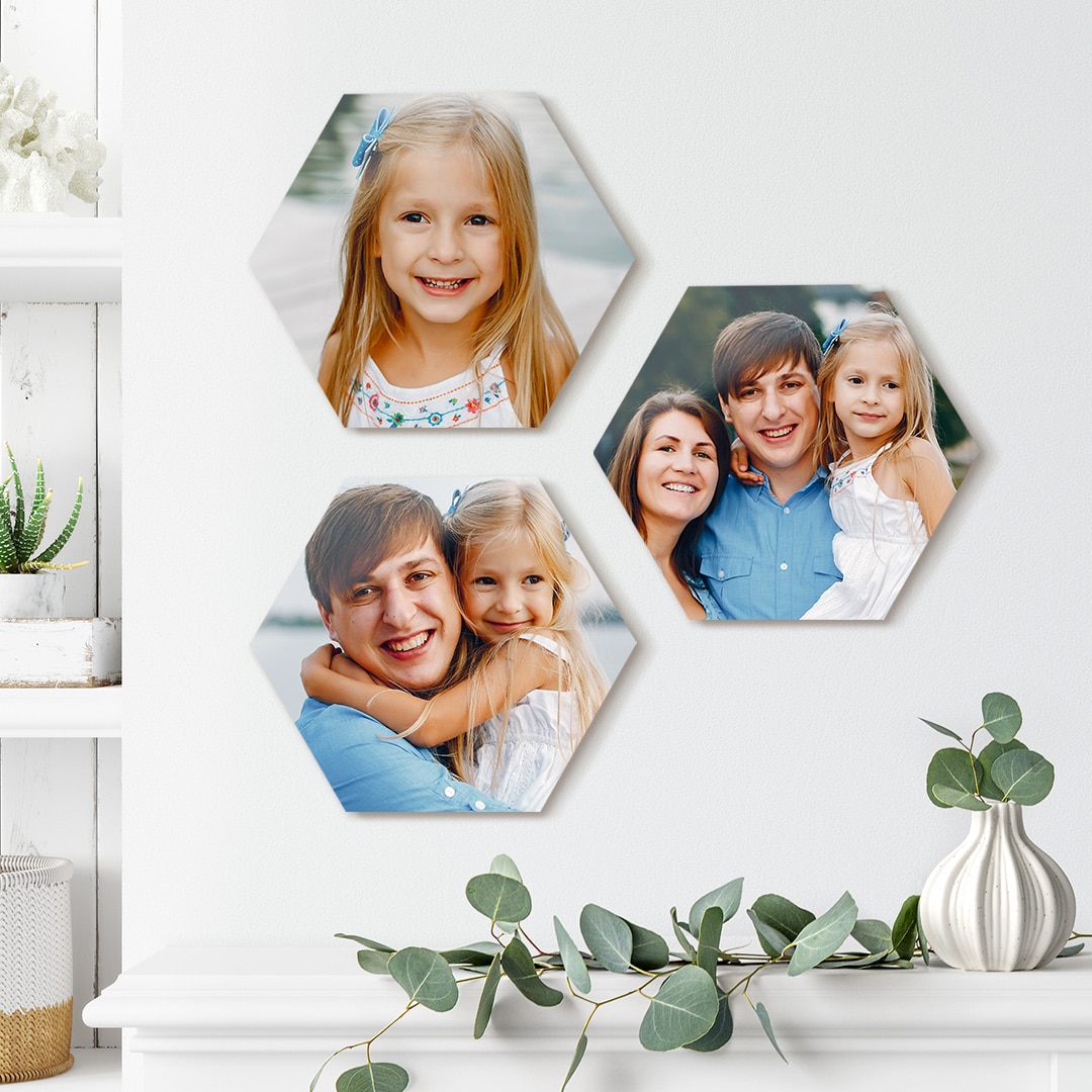Hexagon Photo Tiles - Perfect for Picture Gallery Walls | Snapfish IE
